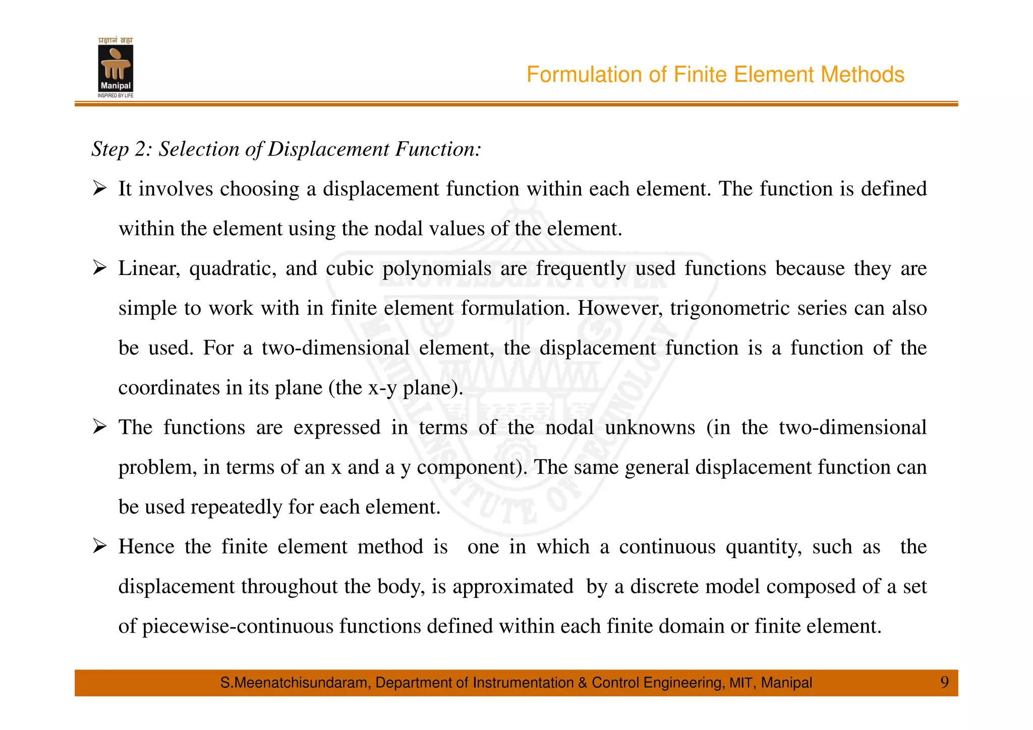 Lecture 10,11 Basics of FEM | PDF