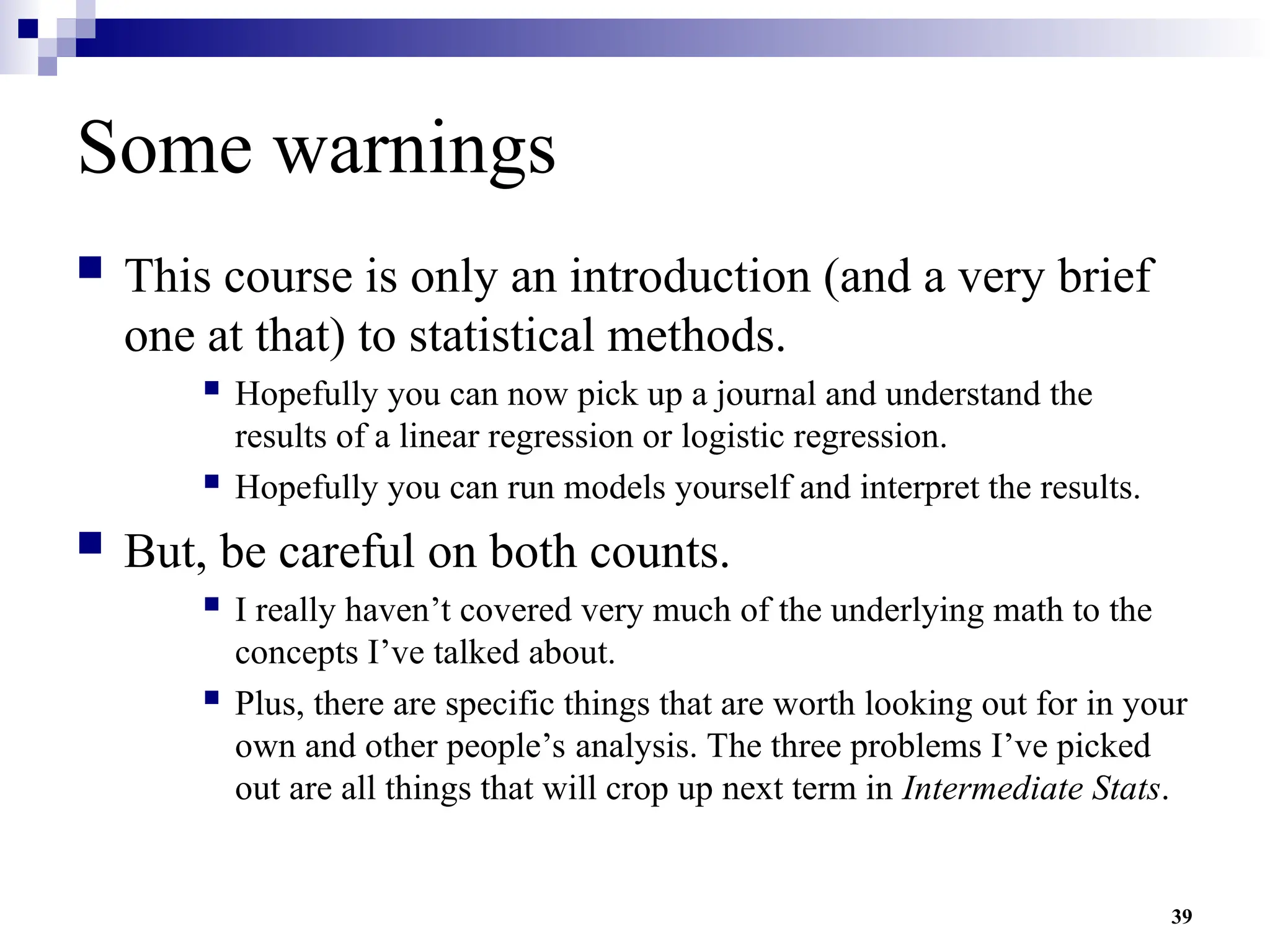 Introduction to linear and logistic regression | PPT