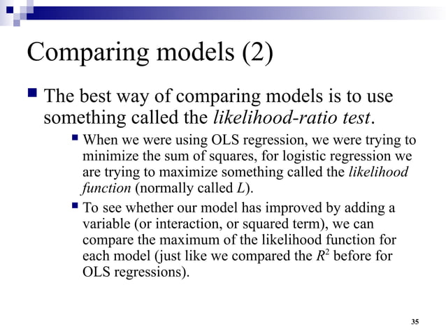 Introduction to linear and logistic regression | PPT