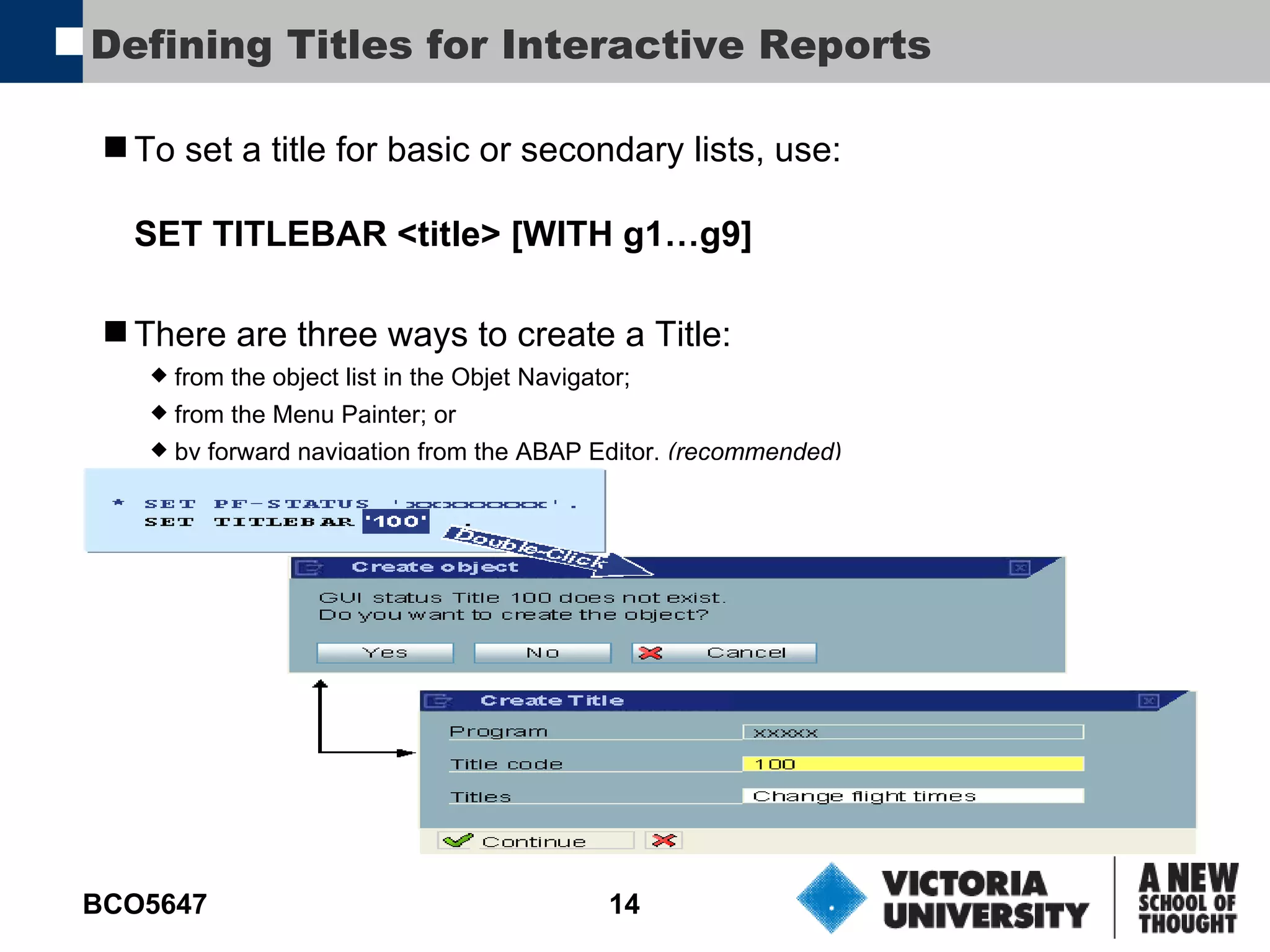 Lecture10 Abap On Line Ppt Operating Systems Computer Software