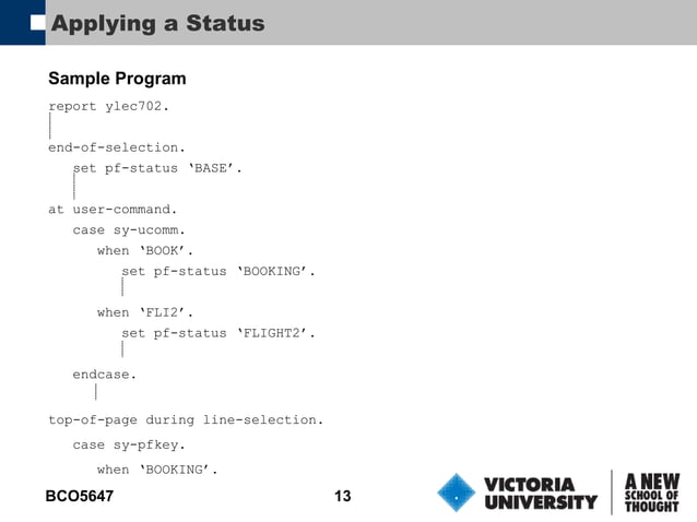 Lecture10 abap on line | PPT | Operating Systems | Computer Software and Applications