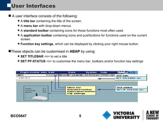 Lecture10 abap on line | PPT | Operating Systems | Computer Software and Applications