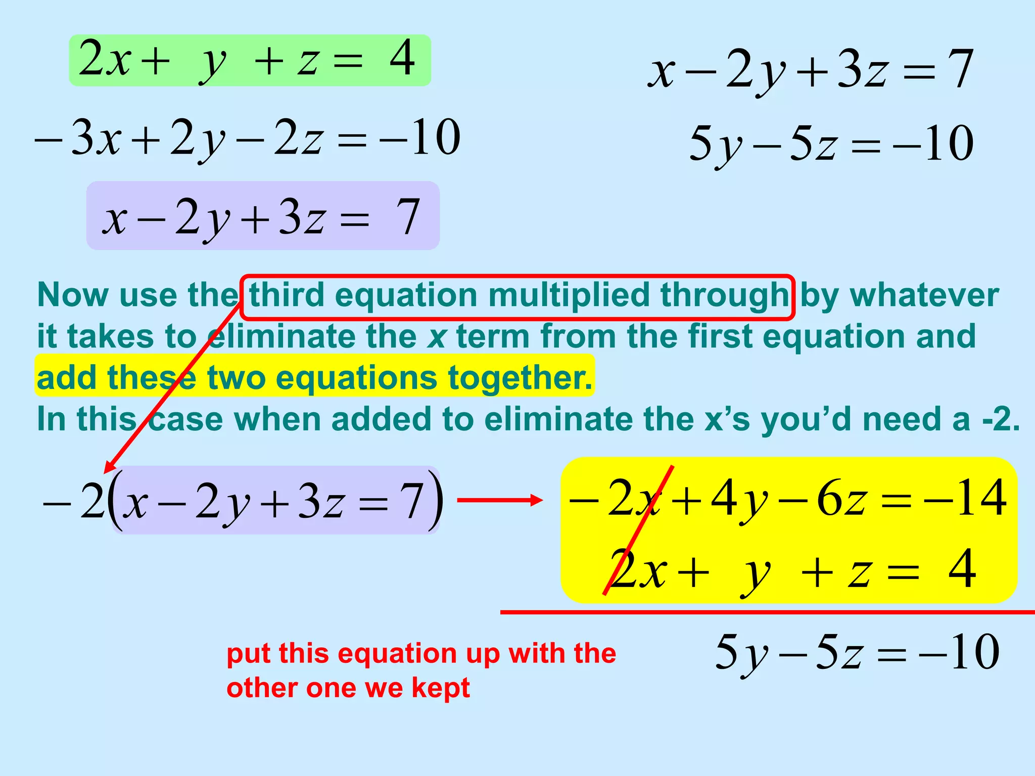 Lecture 10a system of linear equations | PPT