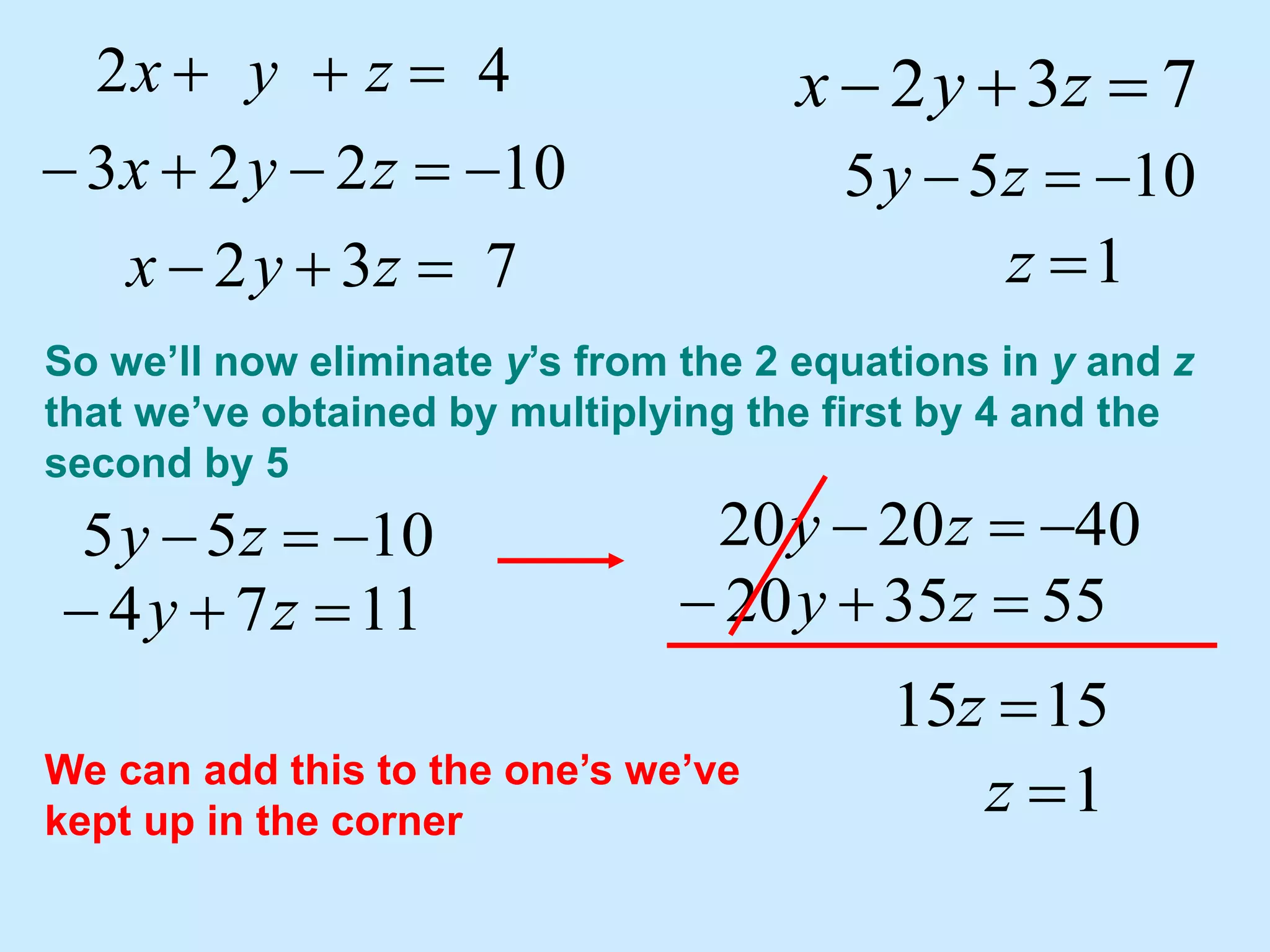 Lecture 10a system of linear equations | PPT