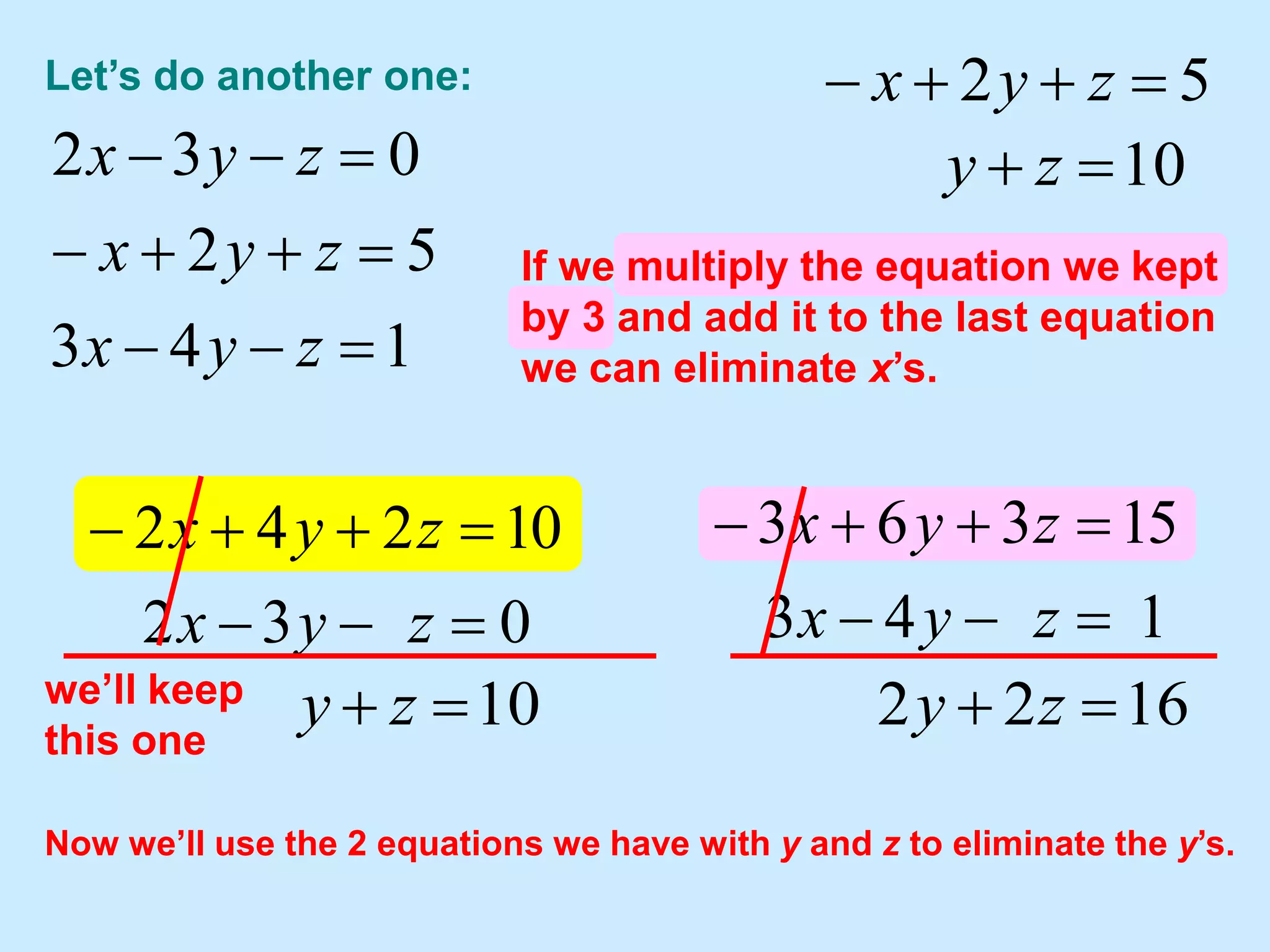 Lecture 10a system of linear equations | PPT