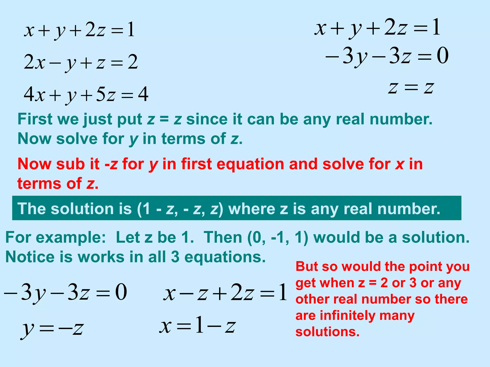 Lecture 10a system of linear equations | PPT
