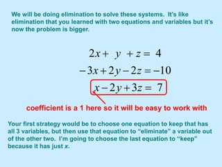 Lecture 10a system of linear equations | PPT