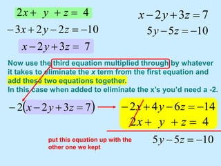 Lecture 10a system of linear equations | PPT