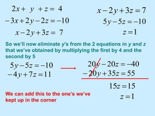 Lecture 10a system of linear equations | PPT