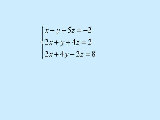 Lecture 10a system of linear equations | PPT