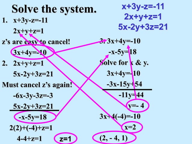 Lecture 10a system of linear equations | PPT