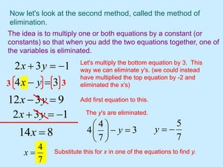 Lecture 10a system of linear equations | PPT