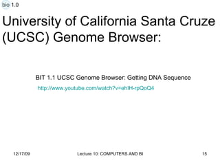 Lecture 10 Computers In Biology | PPT