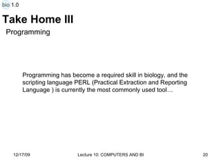 Lecture 10 Computers In Biology | PPT