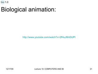 Lecture 10 Computers In Biology | PPT