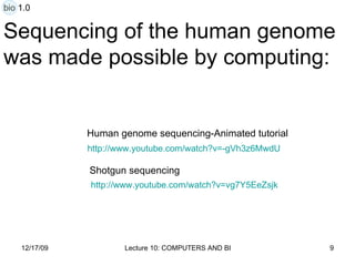 Lecture 10 Computers In Biology | PPT
