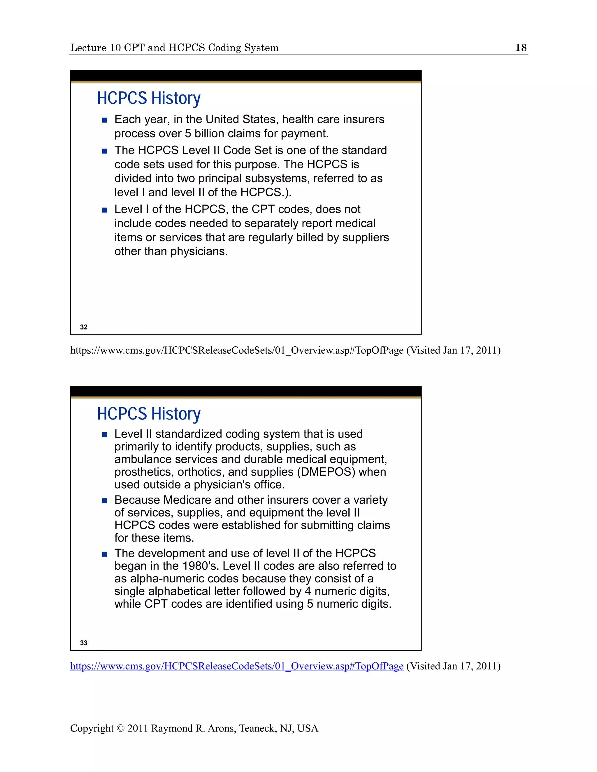 CPT and HCPCS Coding | PDF