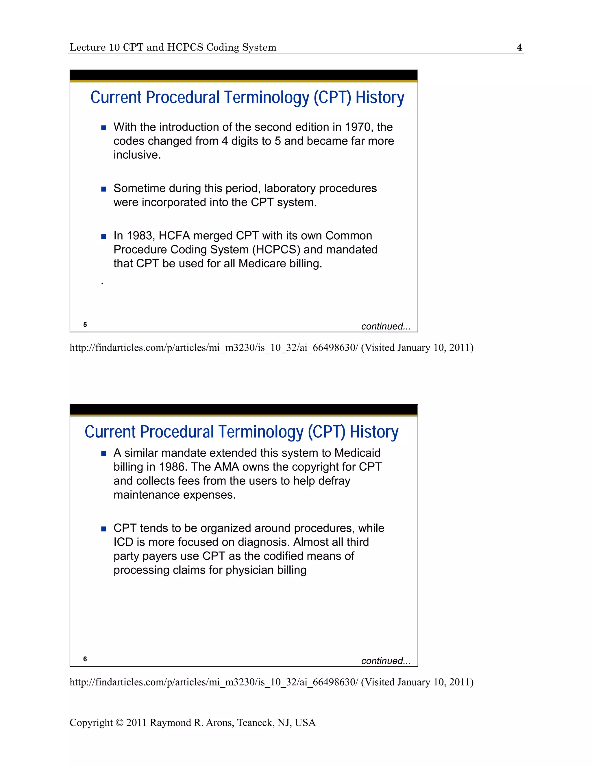 CPT and HCPCS Coding | PDF