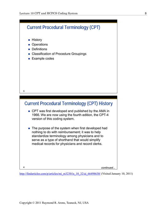 CPT and HCPCS Coding | PDF