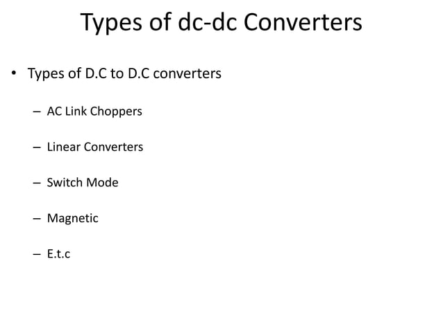 lecture 10 - electrical machines - dc to dc converters 1.pptx | Computer Networking | Computing