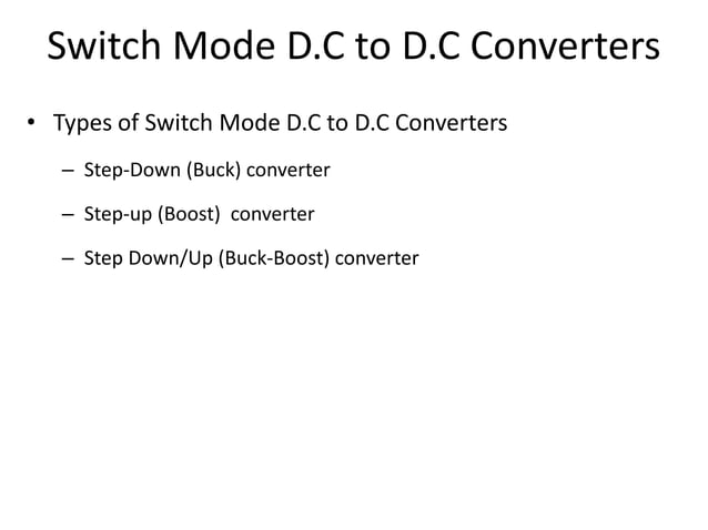 lecture 10 - electrical machines - dc to dc converters 1.pptx | Computer Networking | Computing