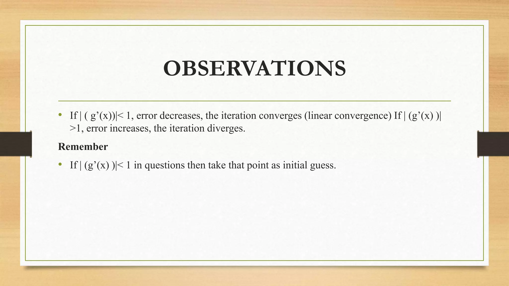 Fixed point Iterative Method | PPT Fixed point Iterative Method | PPT