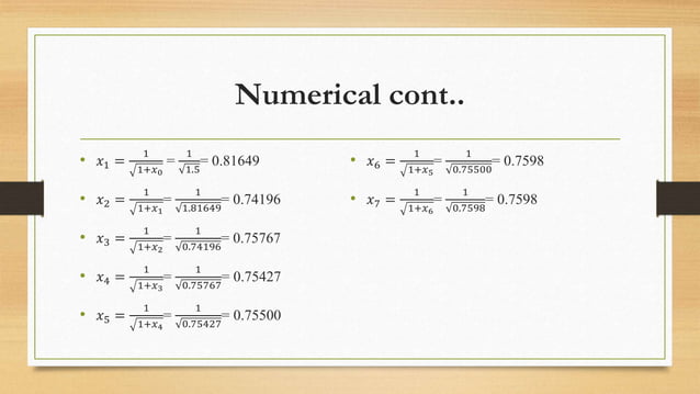 Fixed point Iterative Method | PPT Fixed point Iterative Method | PPT
