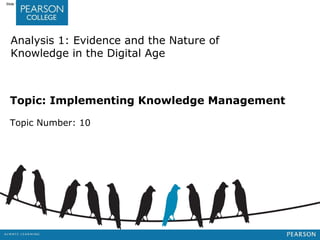 Lecture 10 implementing knowledge management | PPT | Human Resources | Business