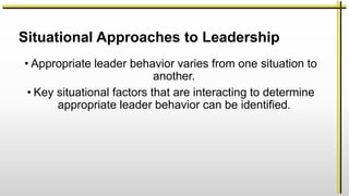 Lecture 10 Leadership Management Sciences | PPT