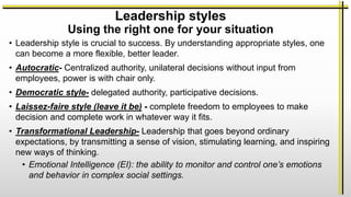 Lecture 10 Leadership Management Sciences | PPT