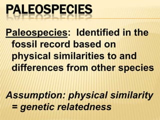 Lecture 10 macroevolution and systematics | PPTX