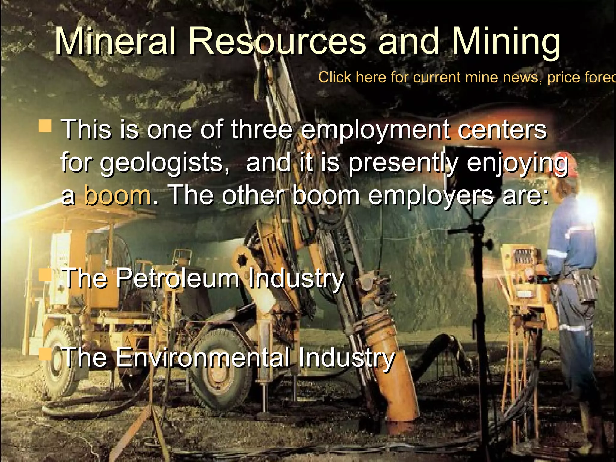mineral resources and mining | PPT
