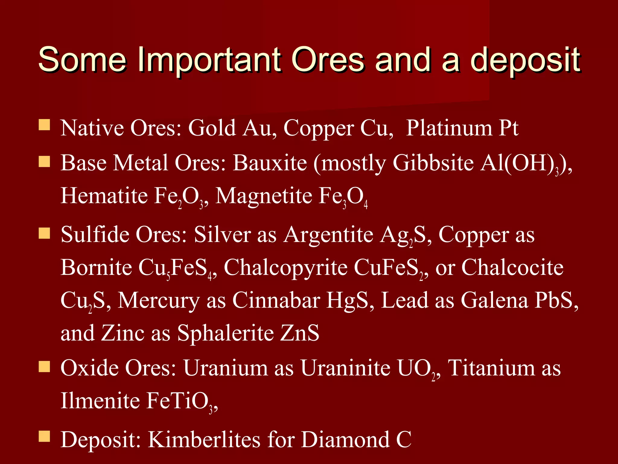 mineral resources and mining | PPT