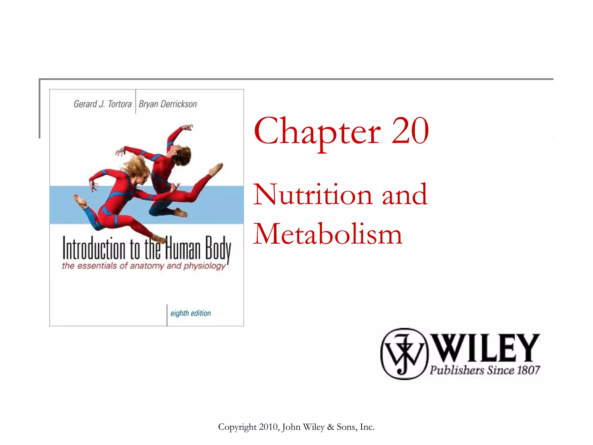 Lecture 10 nutrition and metabolism | PPT