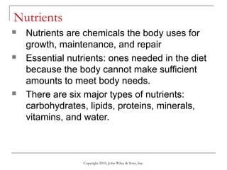 Lecture 10 nutrition and metabolism | PPT