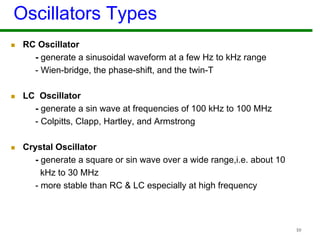 Lecture 10 OSCILLATOR I Electronics Circuit design .PDF
