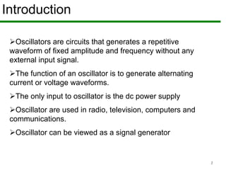 Lecture 10 OSCILLATOR I Electronics Circuit design .PDF