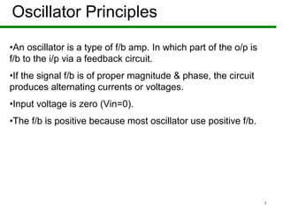 Lecture 10 OSCILLATOR I Electronics Circuit design .PDF