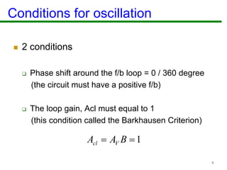 Lecture 10 OSCILLATOR I Electronics Circuit design .PDF