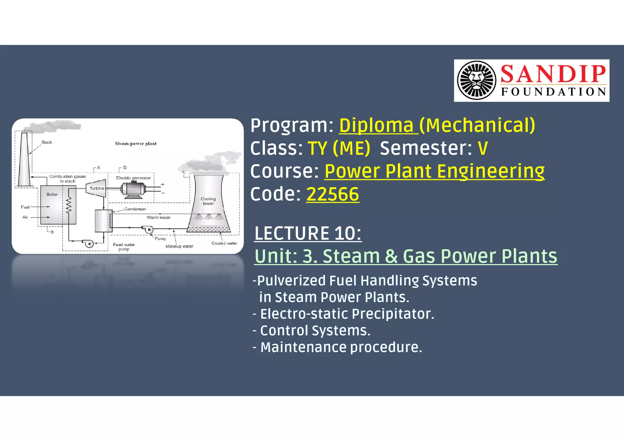 Lecture 10_PPE_Unit 3: Steam and Gas Power Plants | PDF