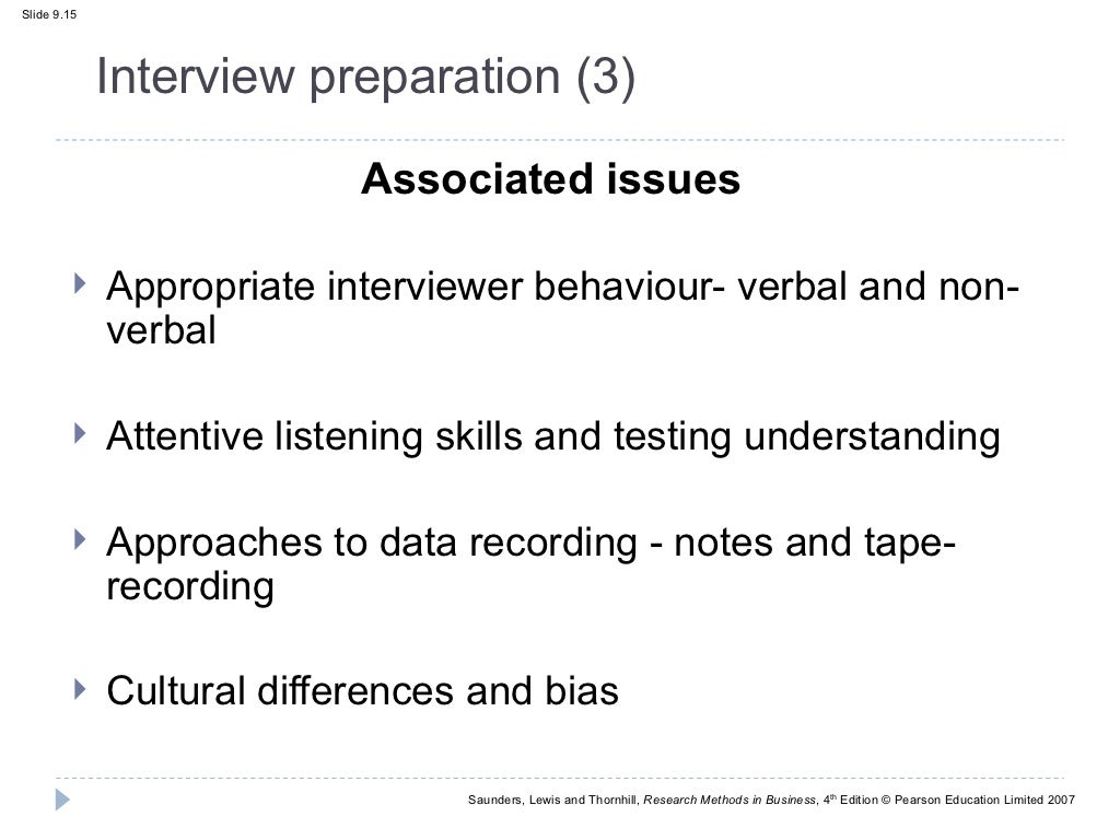 Lecture 10 primary data collection interviews