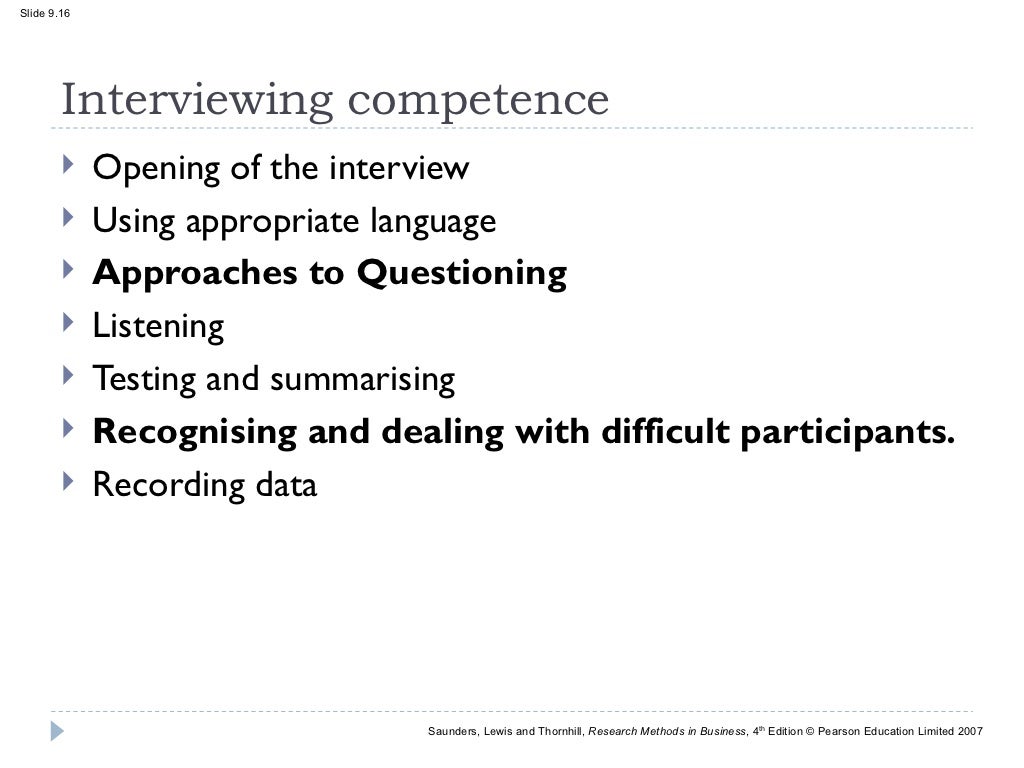 Lecture 10 primary data collection interviews