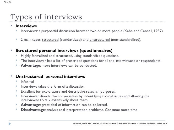 Lecture 10 primary data collection interviews
