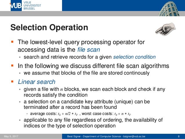 Query Processing and Optimisation - Lecture 10 - Introduction to Data… Query Processing and Optimisation - Lecture 10 - Introduction to Data…