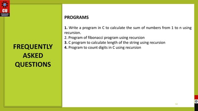 Lecture 10 Recursive Function And Macrosppt Programming Languages Computing