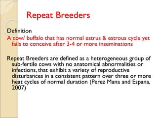 Lecture 10 repeat breeding | PDF