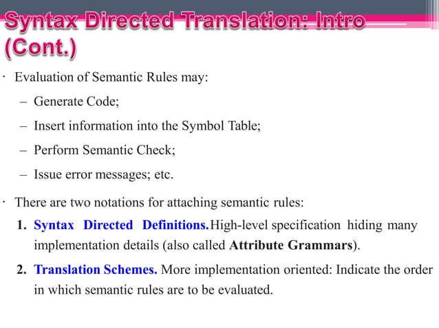 Lecture 10 semantic analysis 01 | PPTX