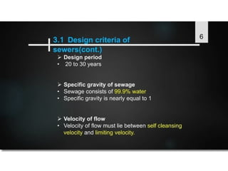 Lecture 10 Sewer Design for environmental engineering | PPTX