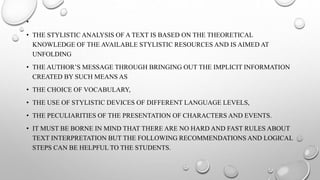 Stylistics analysis of the literary text.pptx