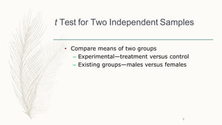 Lecture 10 t –test for Two Independent Samples.pptx